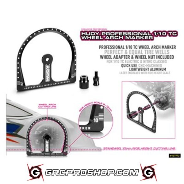HUDY - HUD107772 - PROFESSIONAL 1/10 TC WHEEL ARCH MARKER - Genesis RC ...